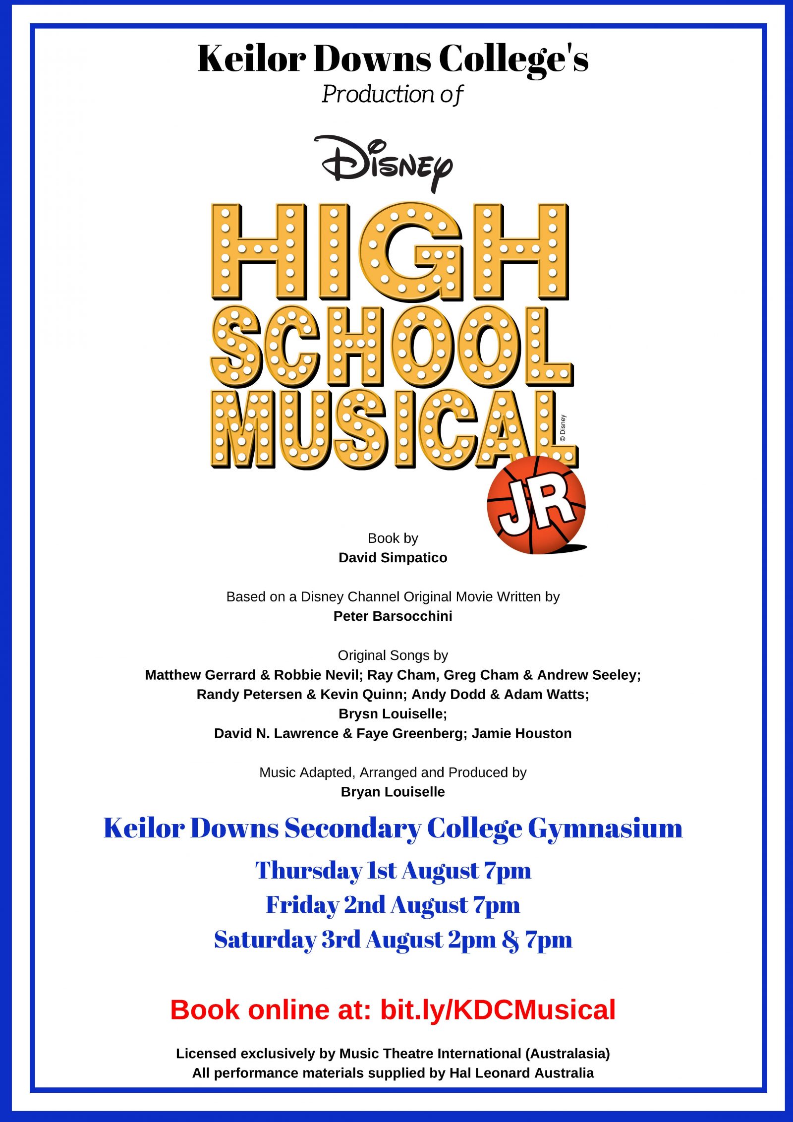 Disney High School Musical Jr. - Keilor Downs College